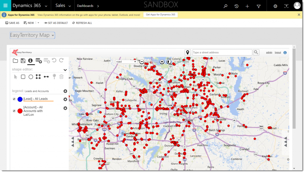Launch Points within Microsoft Dynamics 365 | EasyTerritory