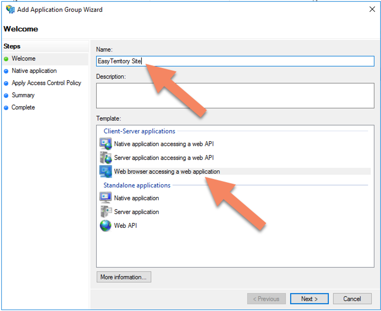 Windows Adfs Configuration For Easyterritory Easyterritory