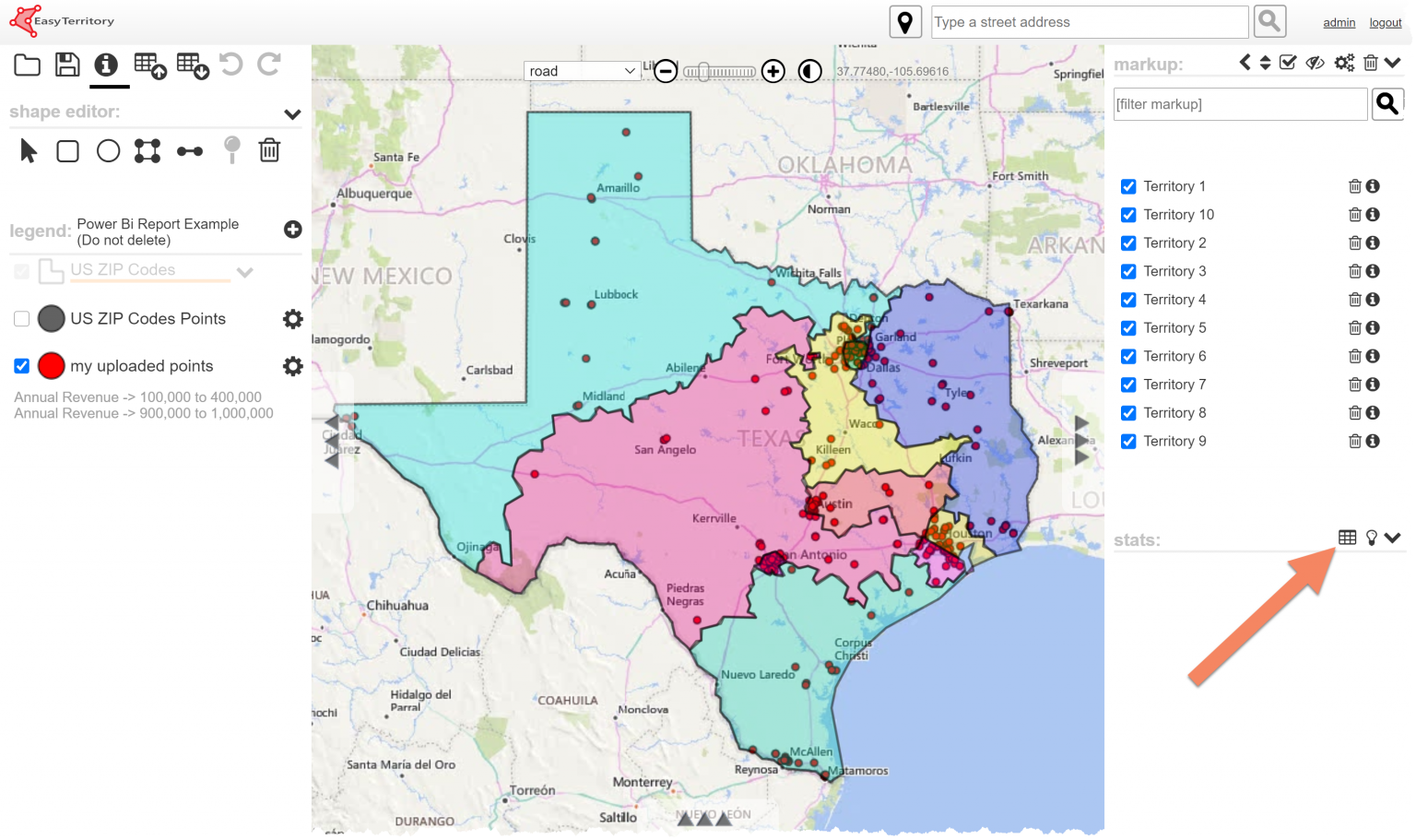 Configuring the EasyTerritory Territory Visual for Power BI Draft