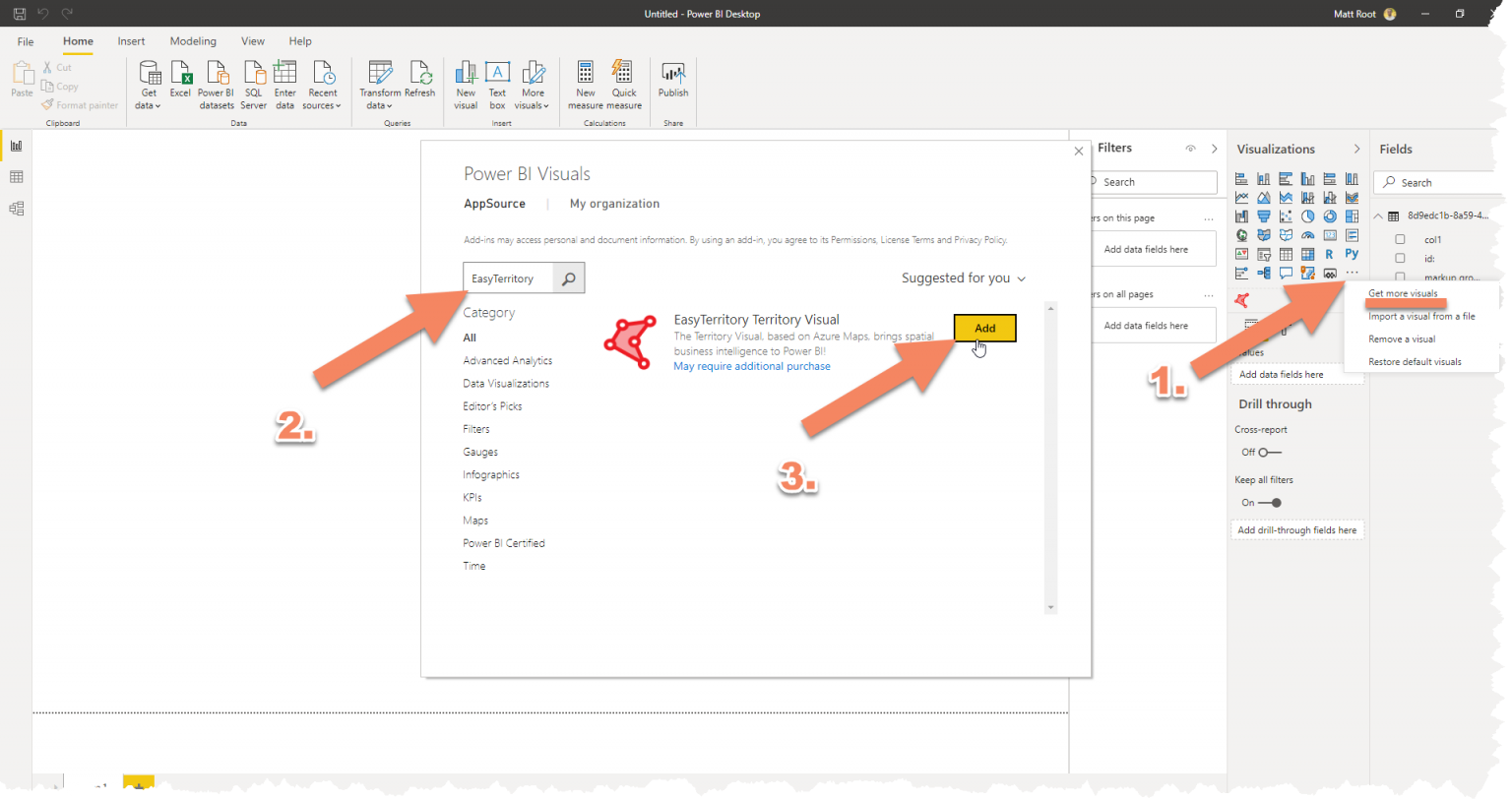 Configuring the EasyTerritory Territory Visual for Power BI Draft