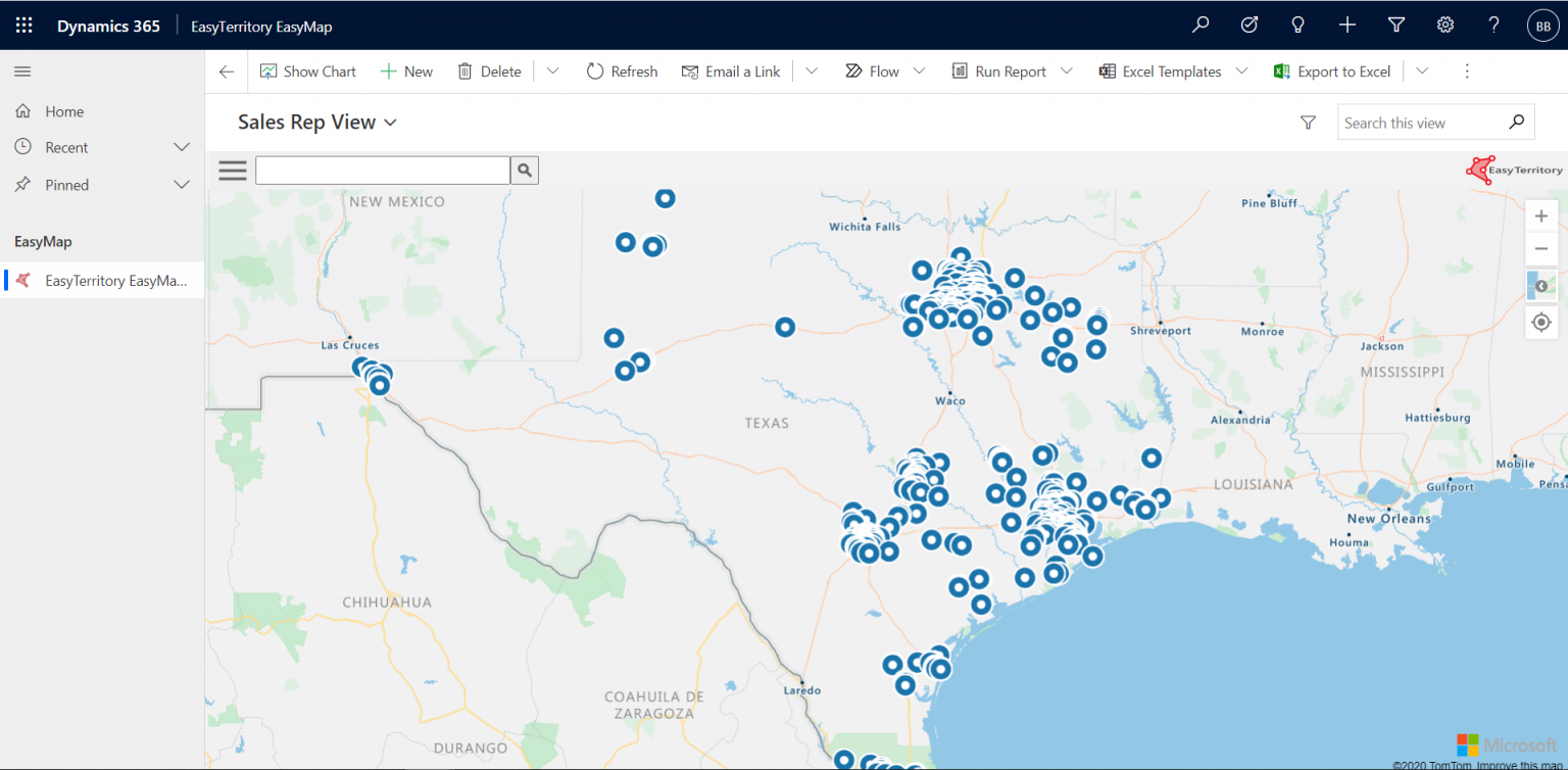 Configuring the EasyMap PCF Control | EasyTerritory
