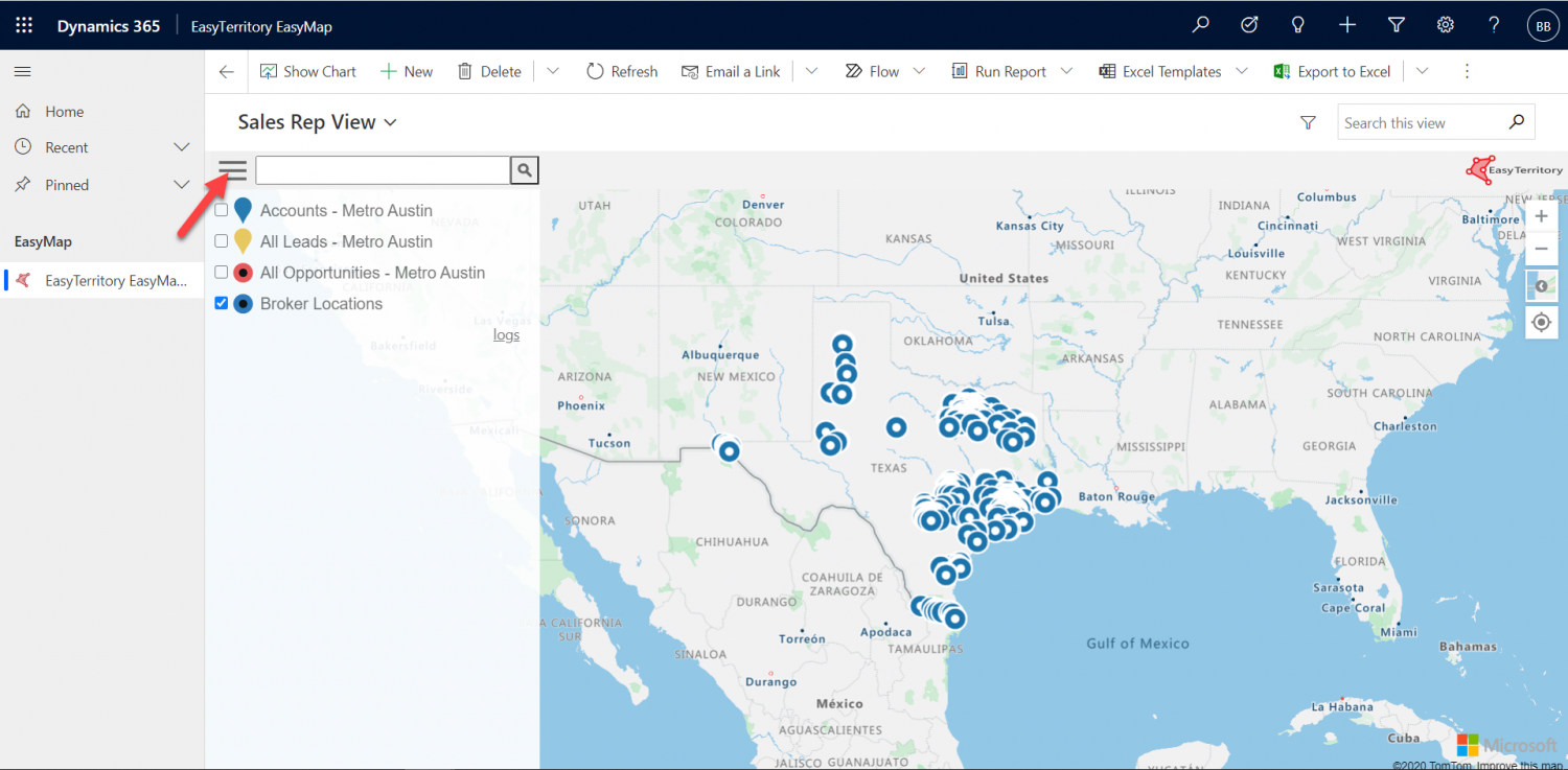 Configuring the EasyMap PCF Control | EasyTerritory