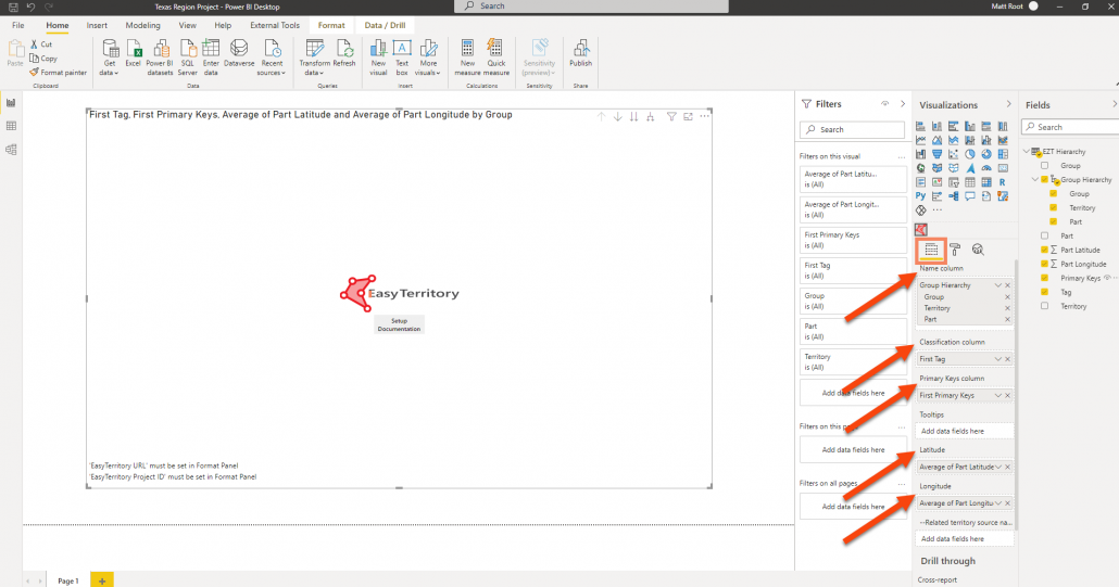 Configuring EasyTerritory Visual for Power BI